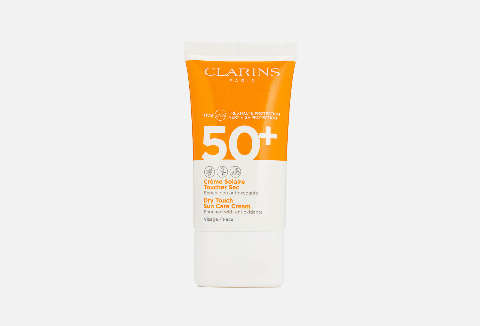 Clarins Sunscreen for face SPF 50+ Crème Solaire Toucher Sec Visage 50 ...