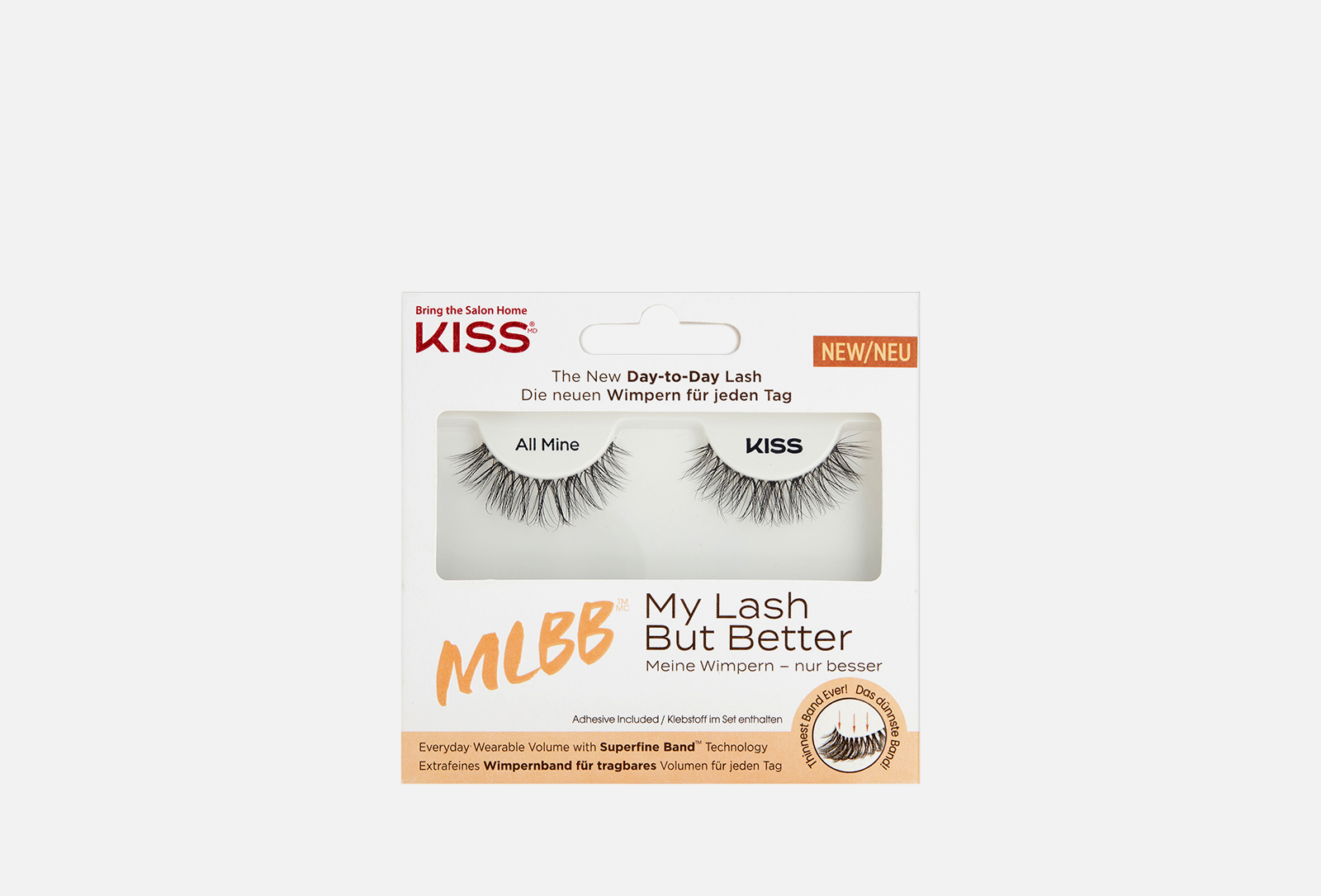 KISS NEW YORK Professional False Eyelashes My Lash But Better 1 pcs ...