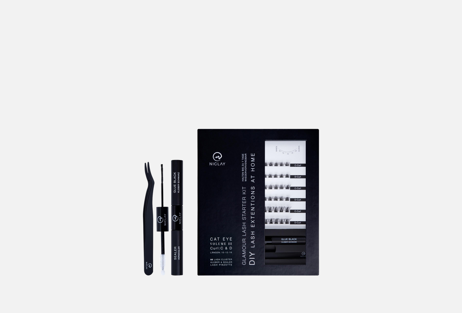 NICLAYS False Eyelashes Kit DIY Set Cat Eye 62 pcs — buy in the UAE